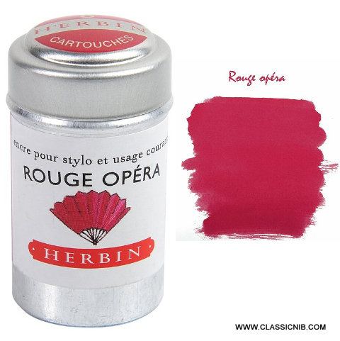J.Herbin Cartridges: J. Herbin Rouge Opera 6 Pack Cartridges