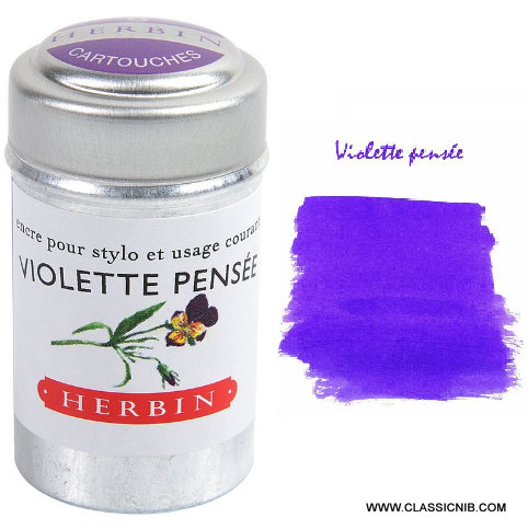 J.Herbin Cartridges: J. Herbin Violette Pensee 6 Pack Cartridges
